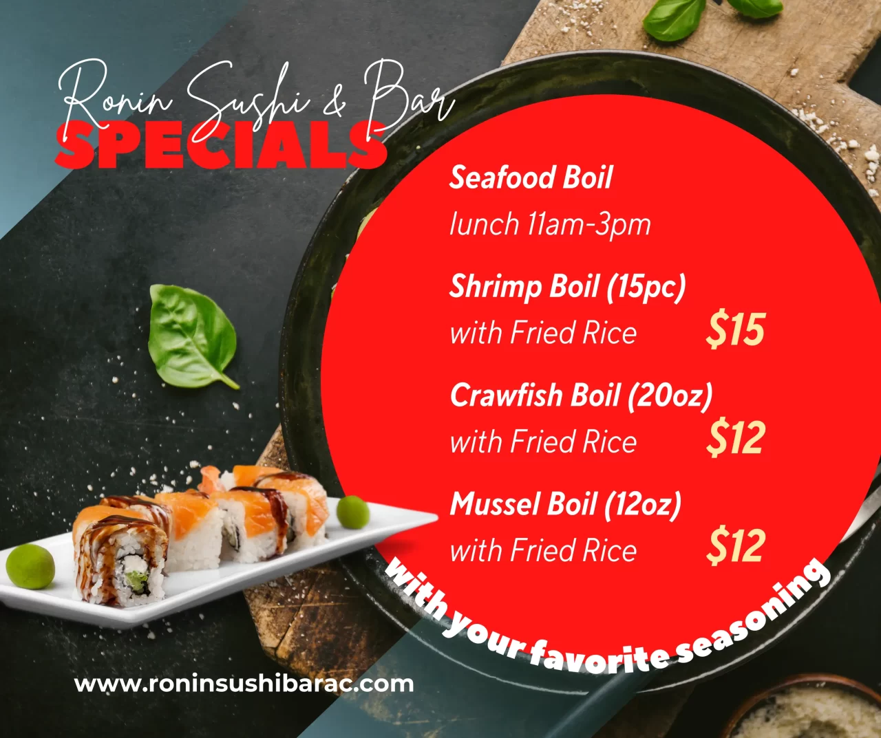 Ronin Sushi & Bar - Japanese Restaurant | Online Order | Alexander City ...